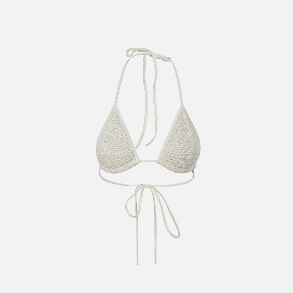 Asta Resort Lio Bikini Top Ivory Sequin Kith