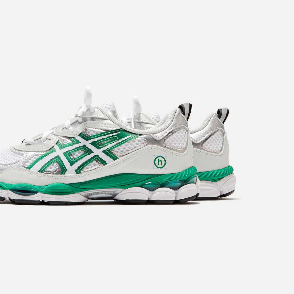 ASICS x Hidden Gel-NYC - White / Green / Metallic Silver – Kith