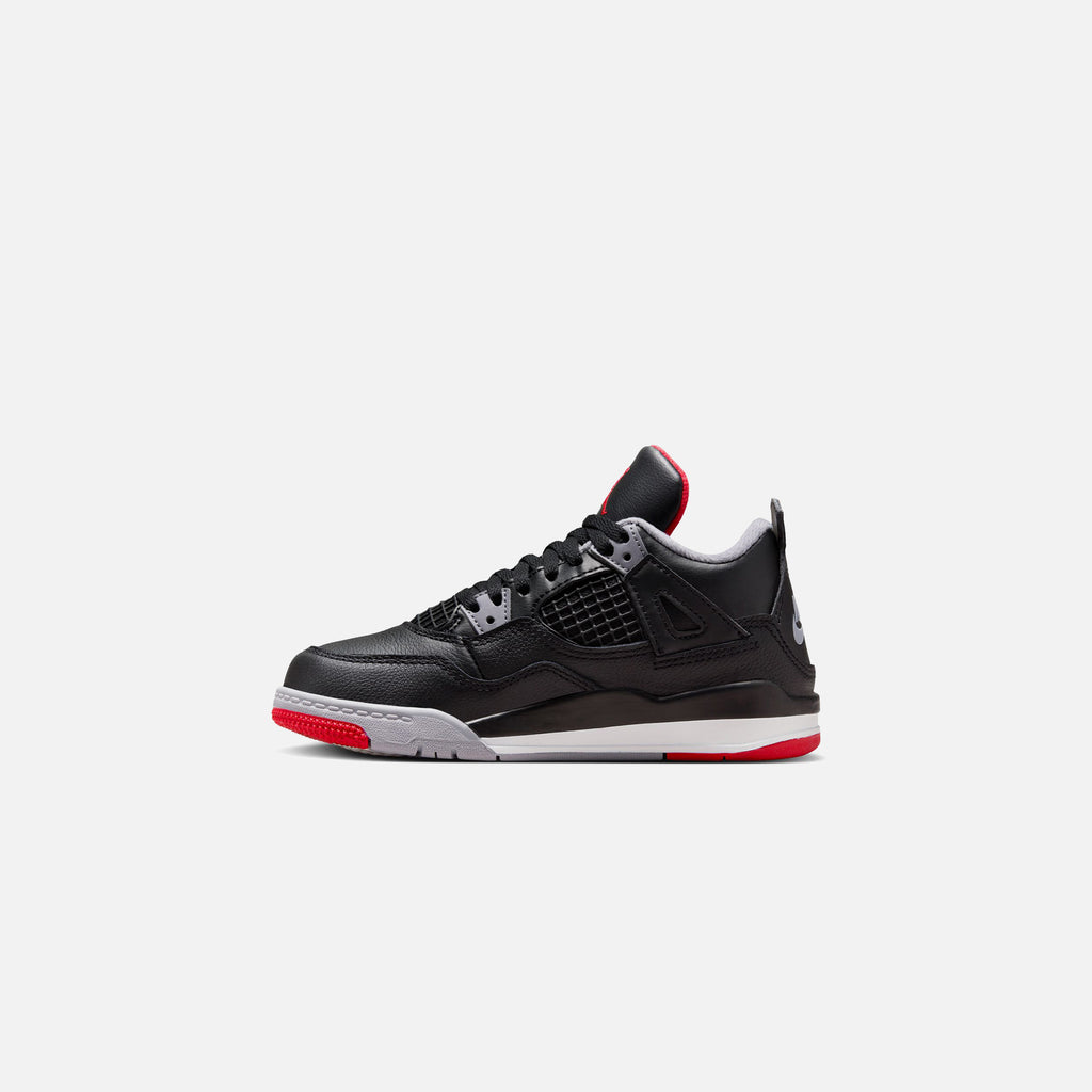 Jordan PS Air Jordan 4 Retro - Black / Fire Red / Cement Grey / Summit ...