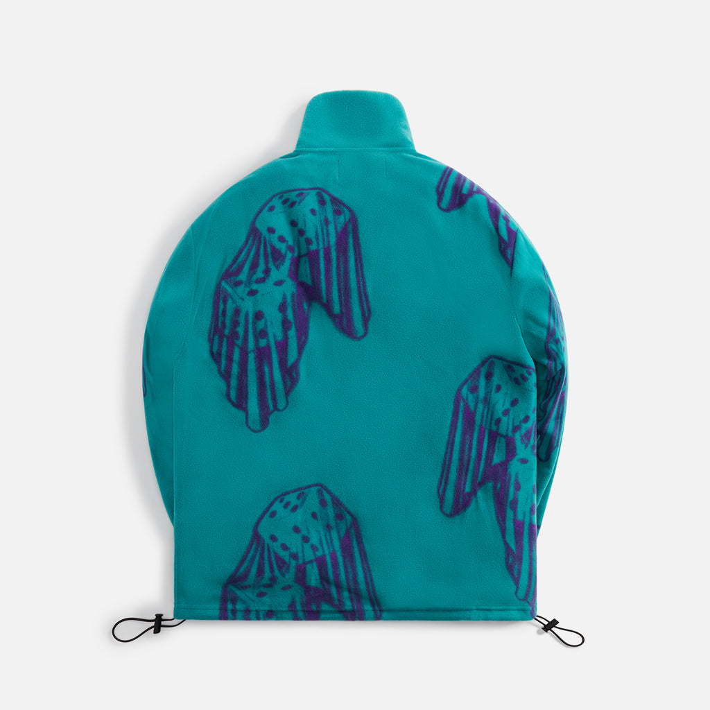 Awake NY Dice Print Fleece Quarter Zip Pullover - Teal / Purple – Kith