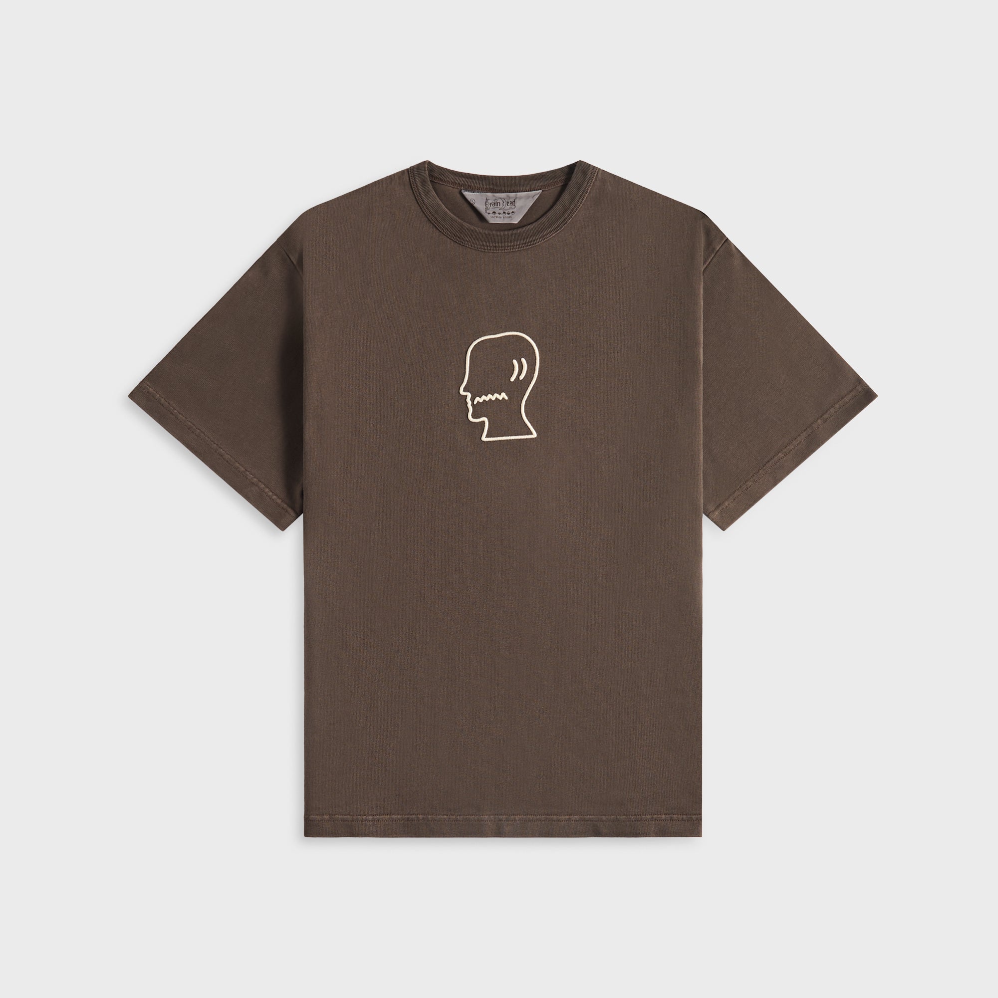 Brain Dead Heavyweight 3D Embroidery Logo Head Tee - Brown – Kith