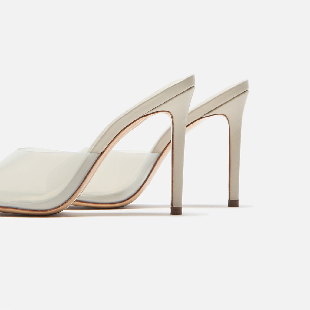 Black Suede Studio Bella Heel - Peyote Nappa / Matching PVC – Kith