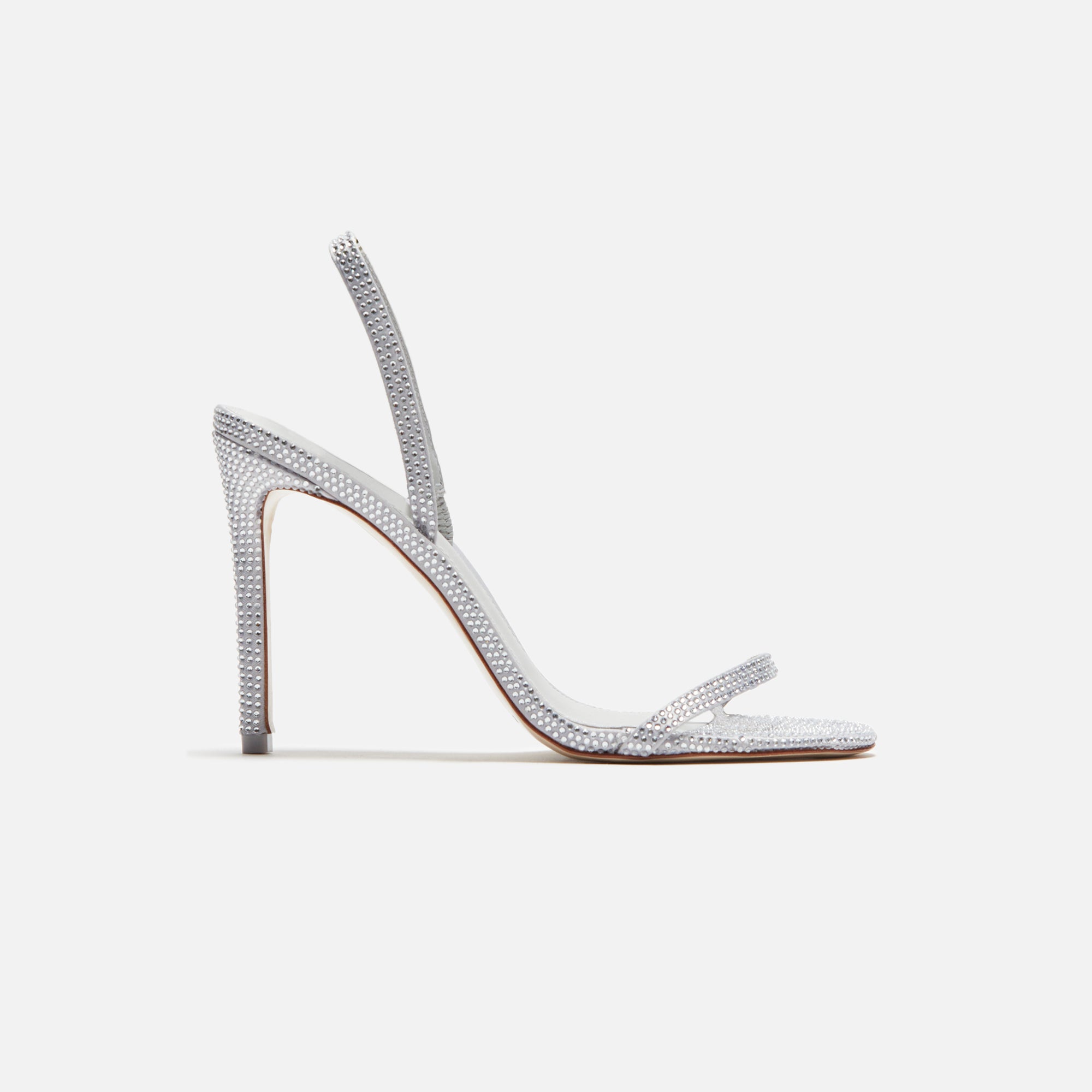 Black Suede Studio Luciana - Grey Satin / Matching Stones – Kith