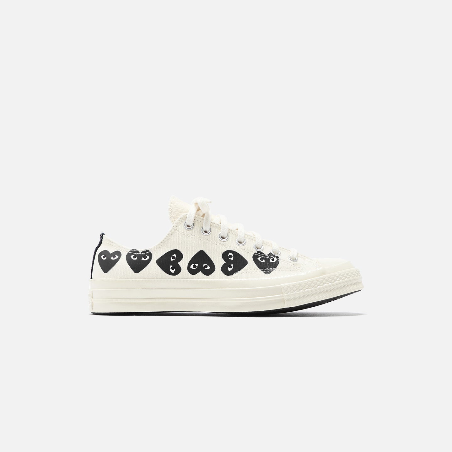 Comme Des Garçons Play x Converse Multi Heart Low Top - Beige / Black ...