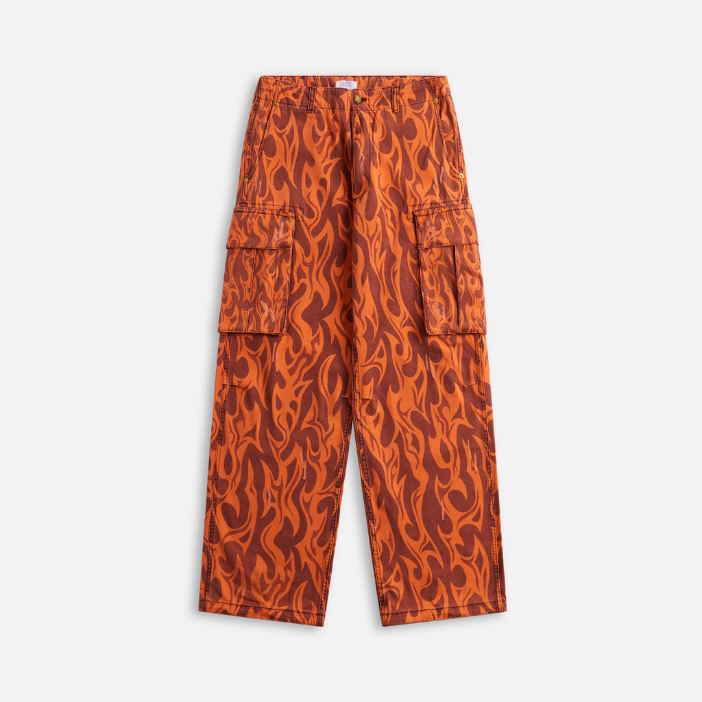 ERL Printed Cargo Pants - Orange Flame – Kith