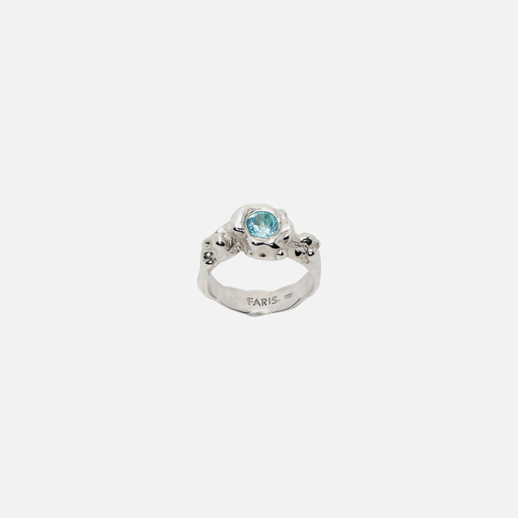 Faris Spell Ring - Silver and Topaz – Kith