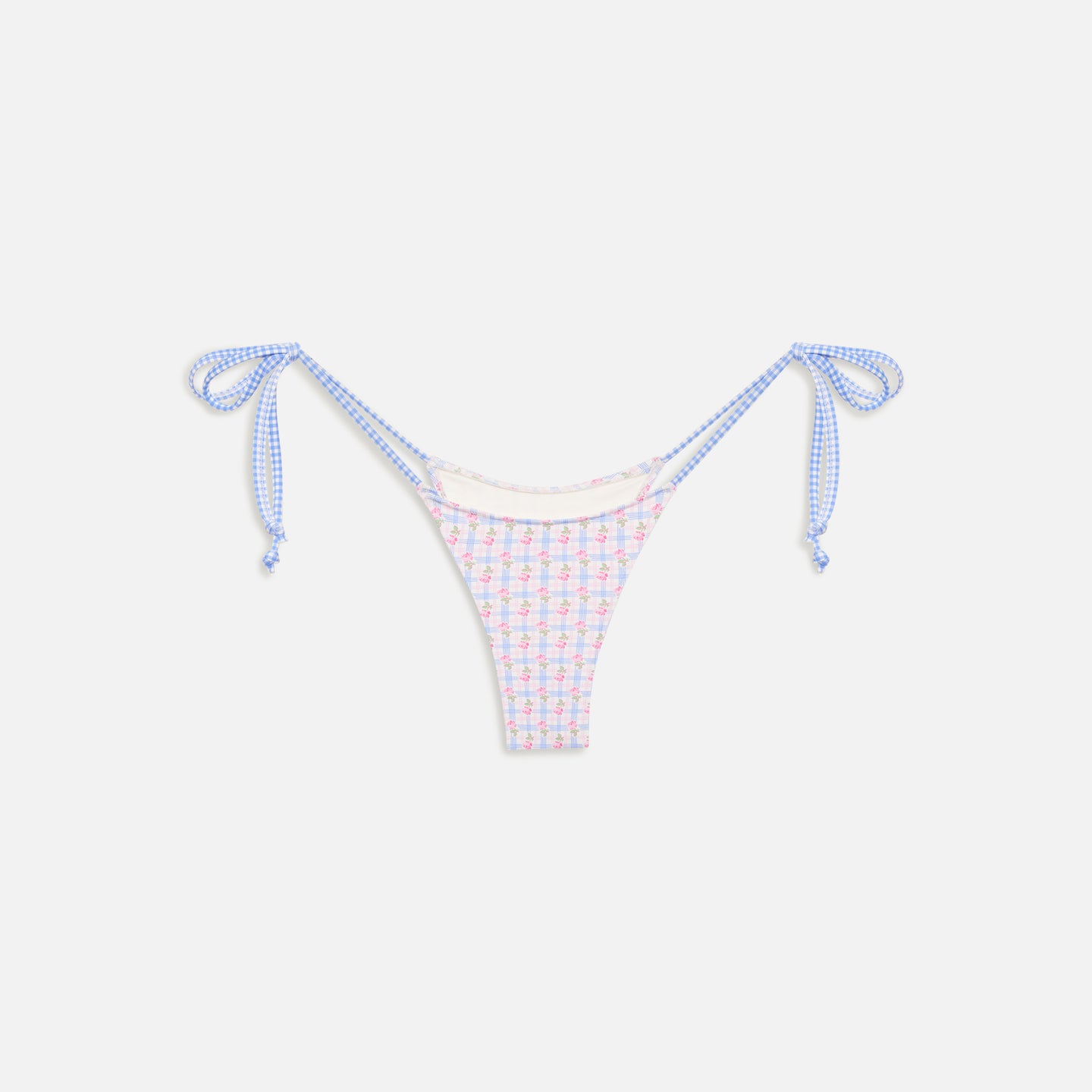 Frankies Bikinis Divine Plaid Skimpy Bikini Bottom - Rose Picnic – Kith