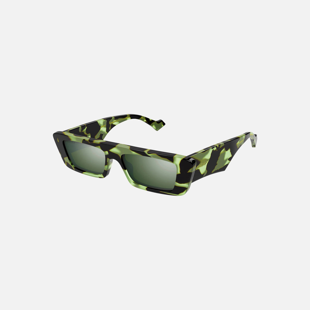 Gucci Acetate Rectangle Frames - Green Camo – Kith