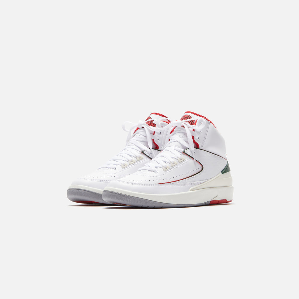 Jordan Air Jordan 2 Retro - White / Fire Red / Fir / Sail – Kith