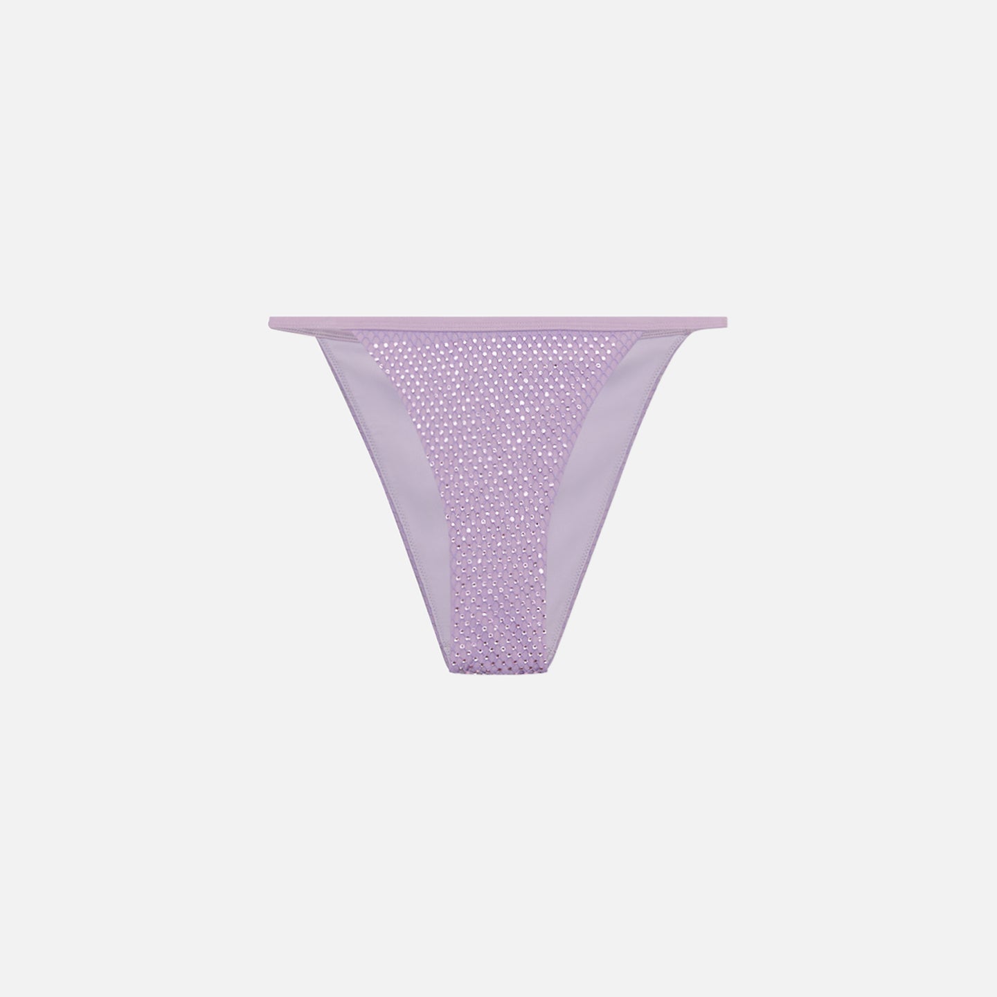 Jonathan Simkhai Moxie Crystal Mesh Swimwear String Bikini Bottom - Or ...