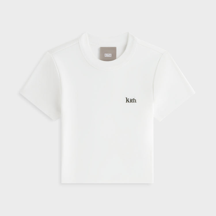 Kith Women Lucy Cropped Long Sleeve II Tee - White
