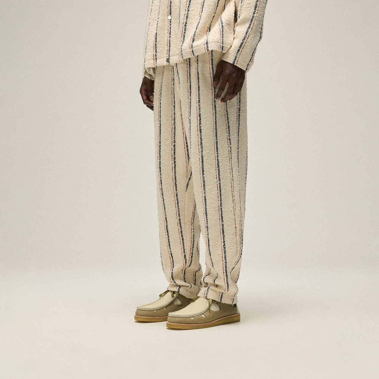 Kith Embroidered Logo Striped Crew Sock - White