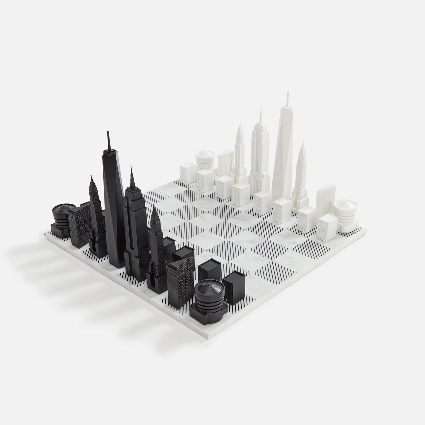Skyline Chess New York Addition with Marble Board - White / Black – Kith