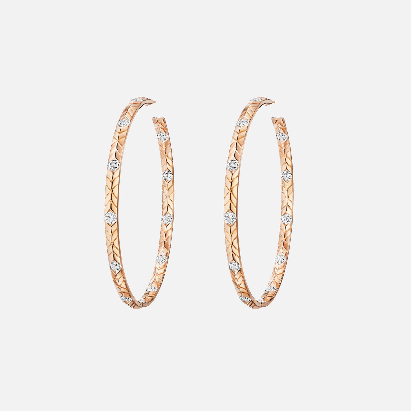 VL Cepher Skeiling Large Earrings With 26 Diamonds - Rose Gold – Kith