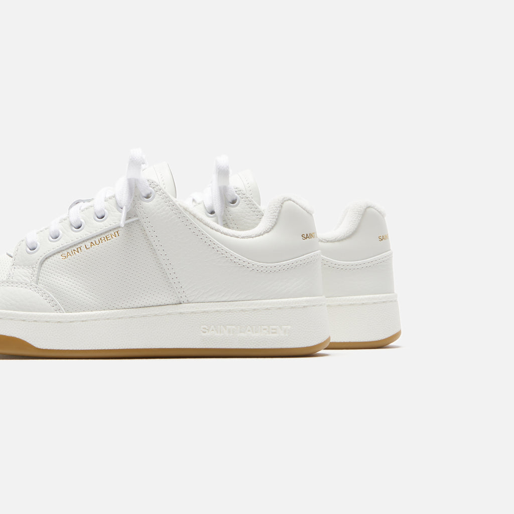 Saint Laurent SL61 Low Top Sneaker - Cuir Meridian Lisse / Blanc Opt – Kith