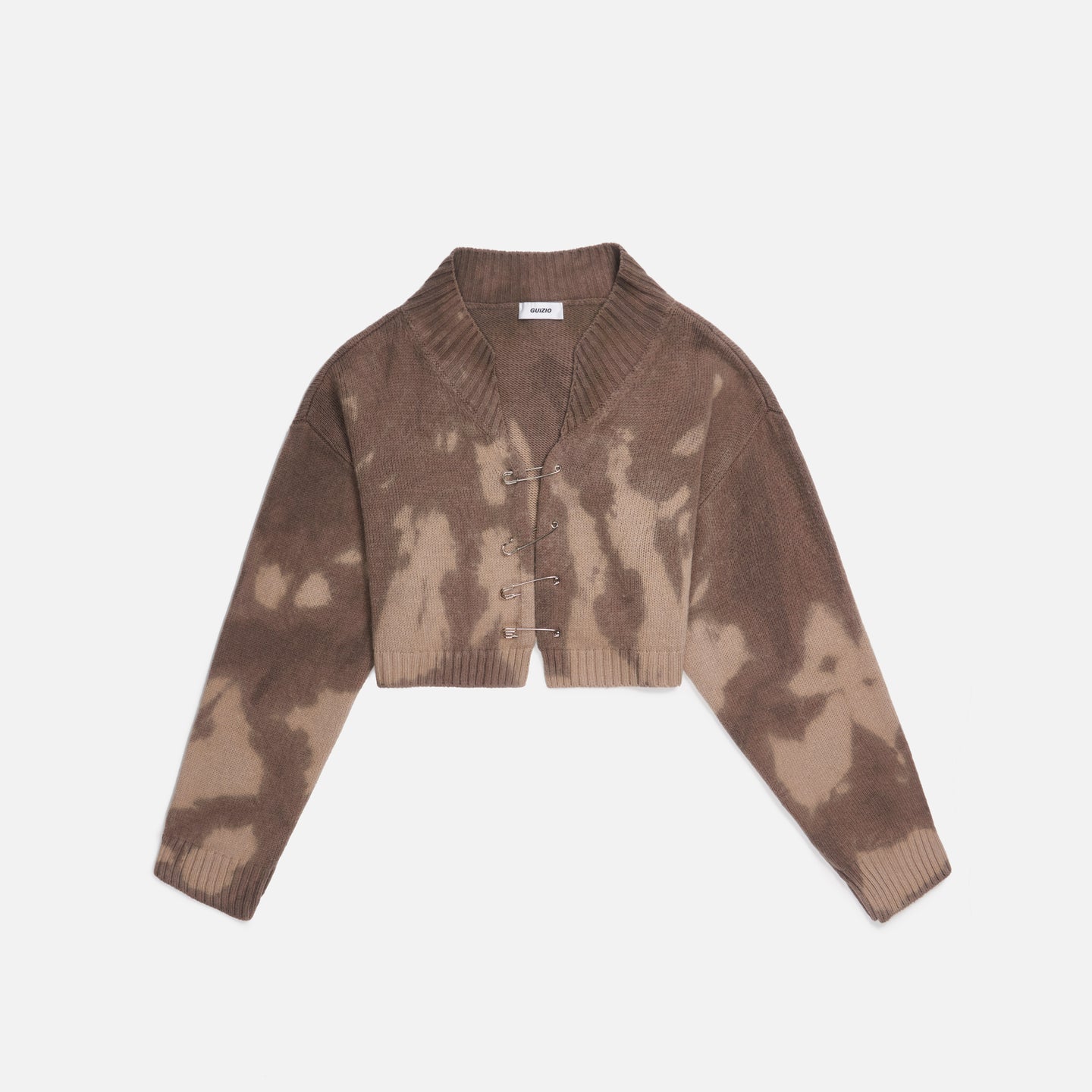 GUIZIO Knit Safety Pin Sweater - Cocoa Brown – Kith