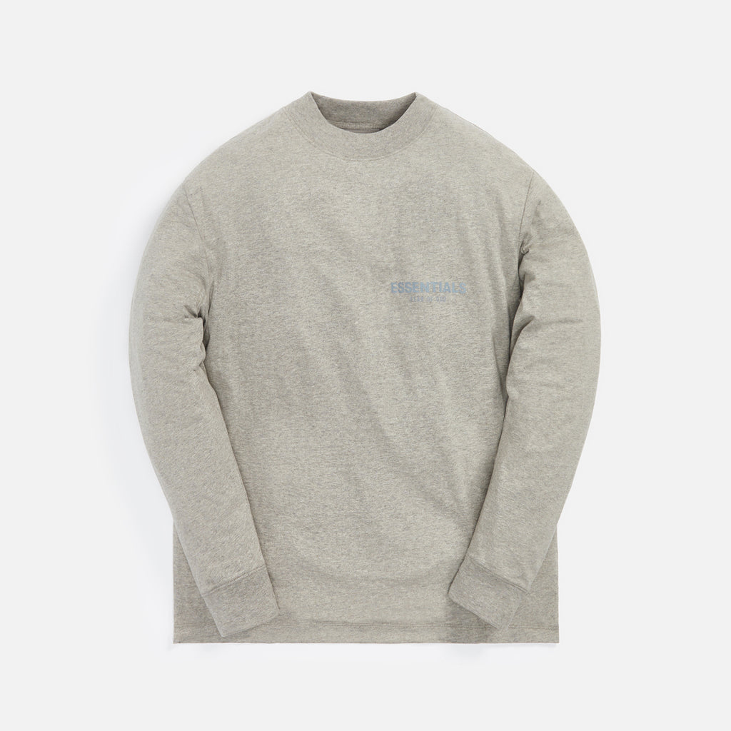 Essentials Long Sleeve Tee - Dark Heather Oatmeal – Kith