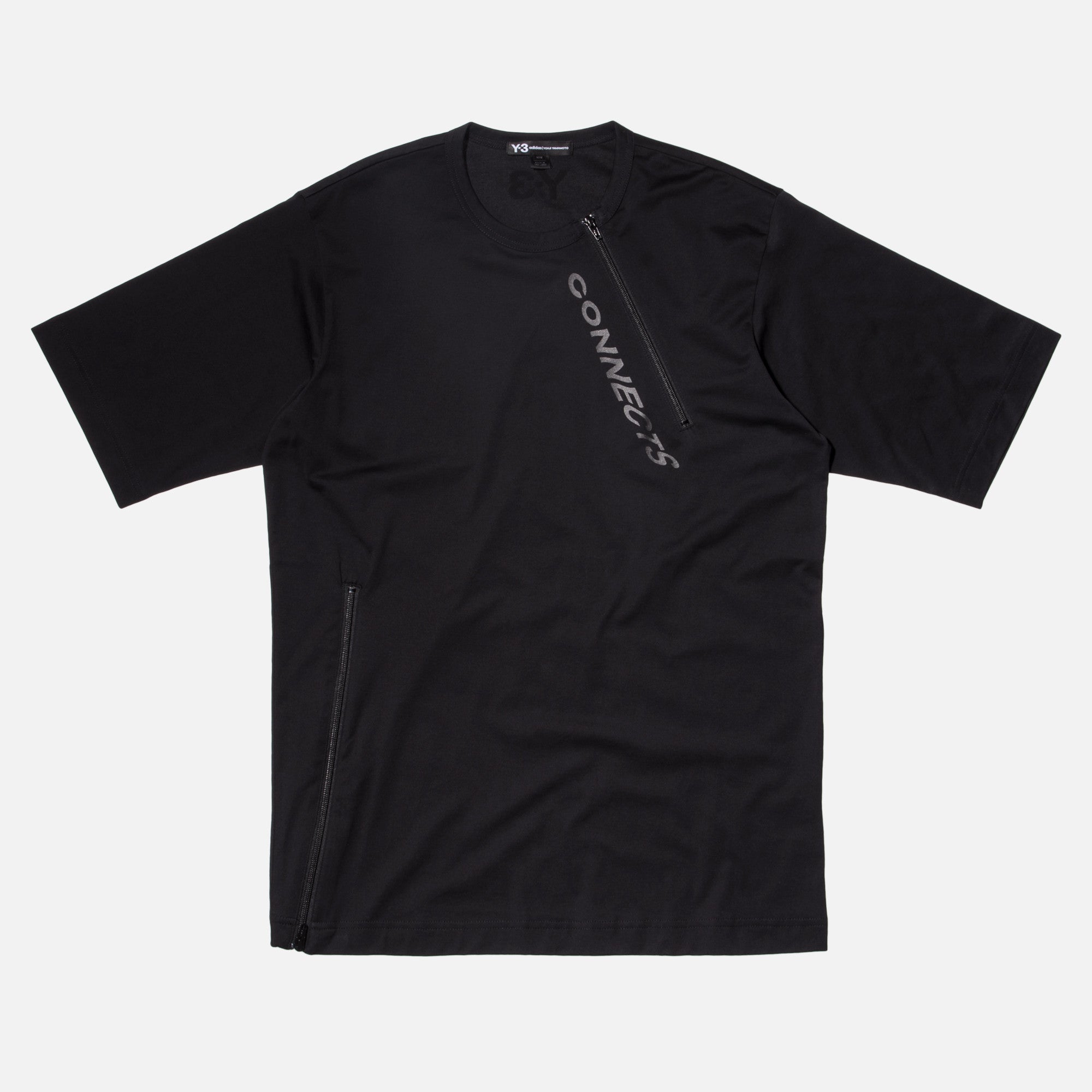 Y-3 Jersey Zip Tee - Black – Kith