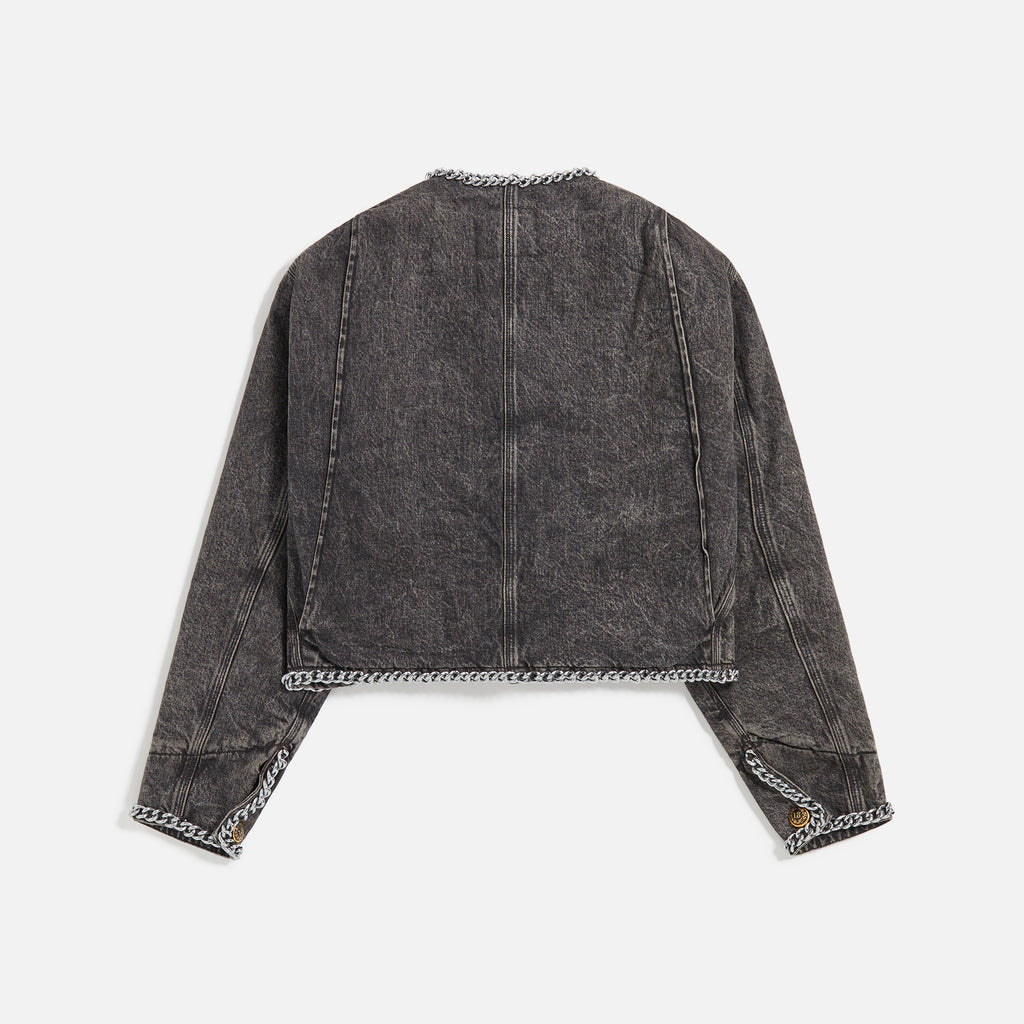 R13 Chain Embellished Cropped Jacket - Dusky Grey – Kith