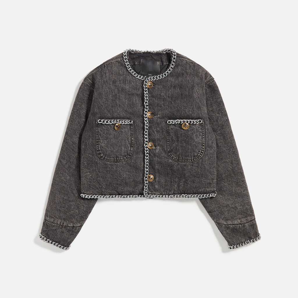 R13 Chain Embellished Cropped Jacket - Dusky Grey – Kith