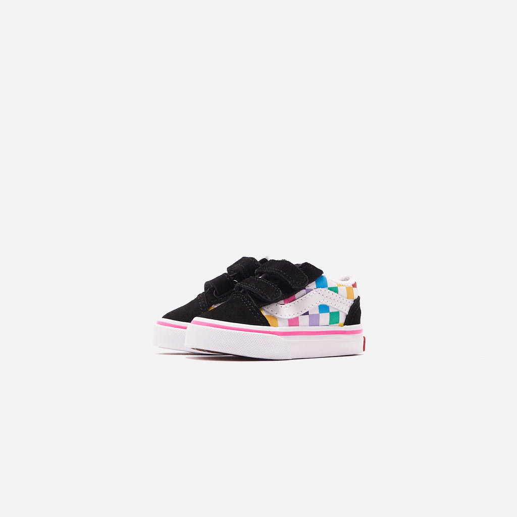 Vans Toddler Checkerboard Old Skool V - Rainbow – Kith
