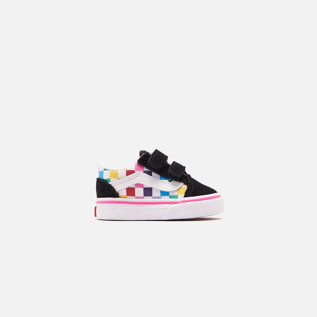 Vans Toddler Checkerboard Old Skool V - Rainbow – Kith