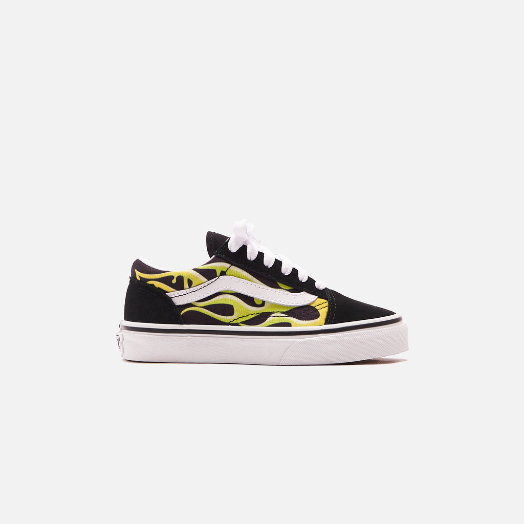 Vans UY Old Skool - Slime Flame Black / True White – Kith