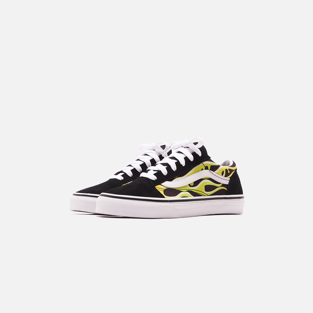 Vans Junior Old Skool - Slime Flame Black / True White – Kith