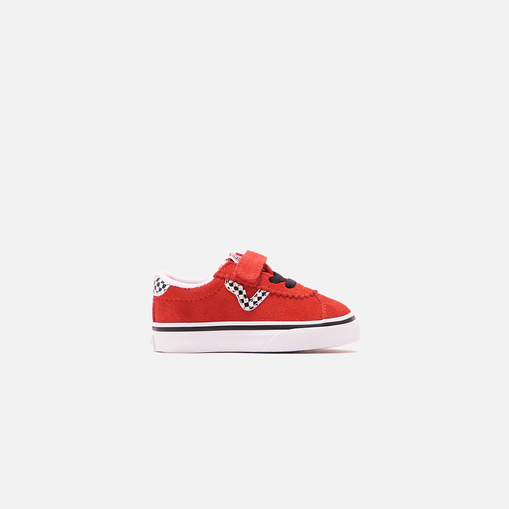 Vans Kids Sport V Checkerboard - High Risk Red / True White – Kith