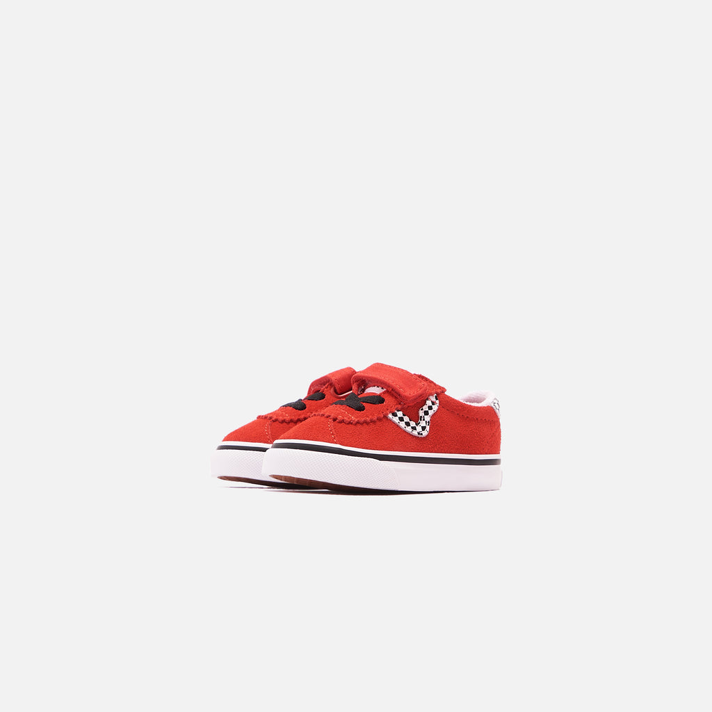 Vans Kids Sport V Checkerboard - High Risk Red / True White – Kith