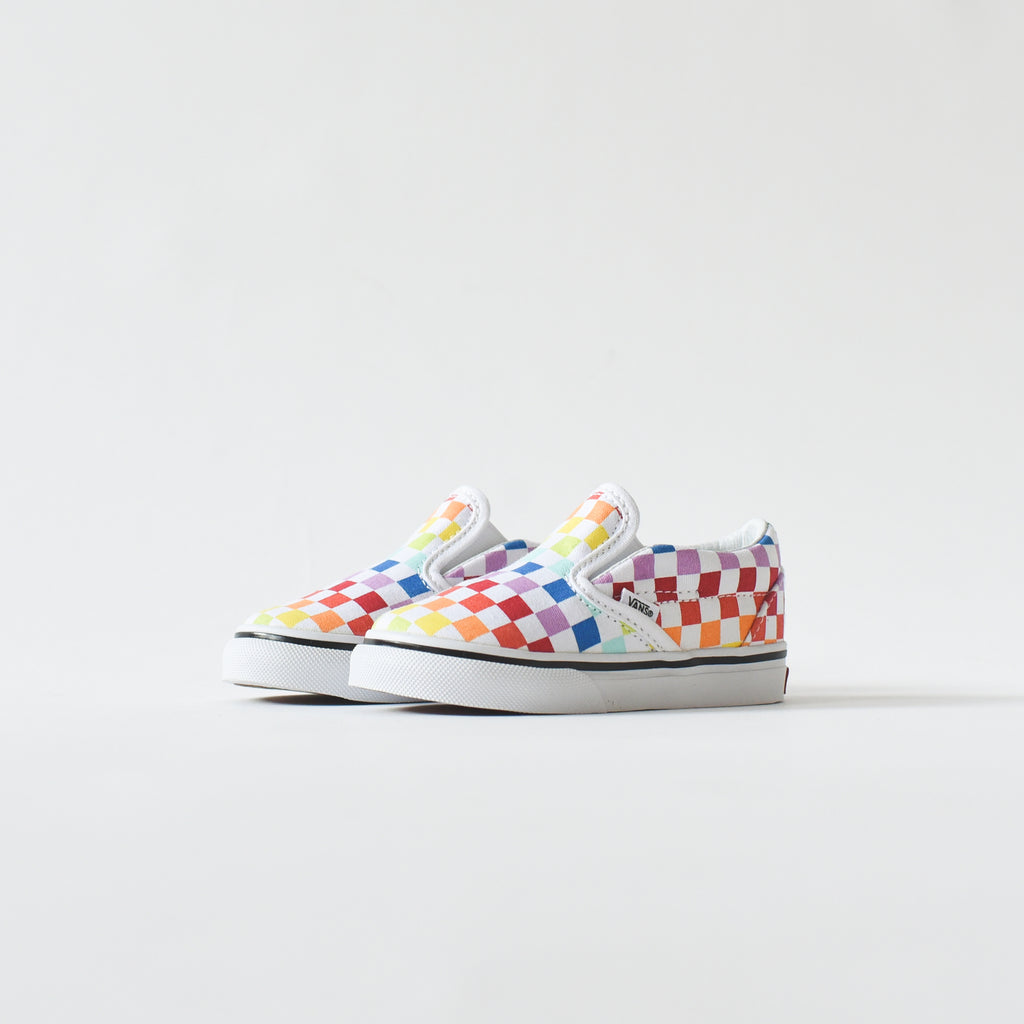 Vans Toddler Slip-On - Rainbow / Checkerboard – Kith
